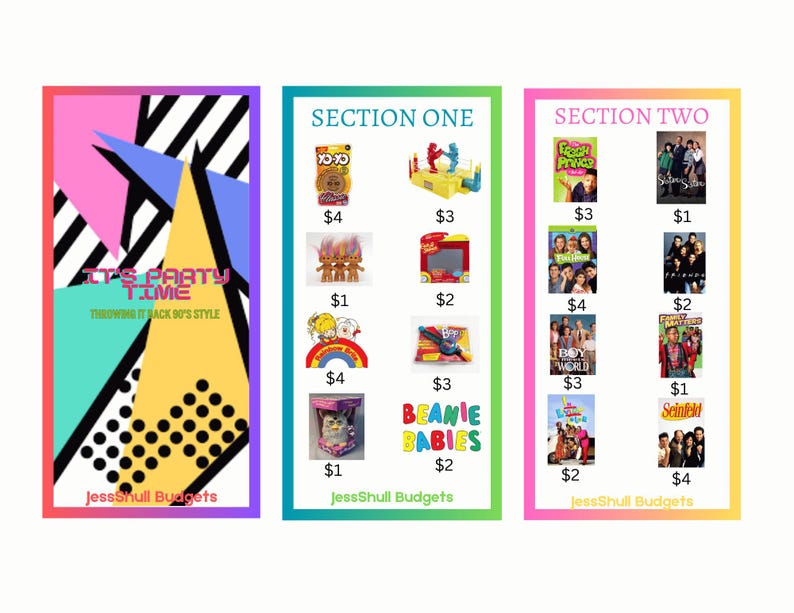 90s BOX Savings Challenge - Etsy