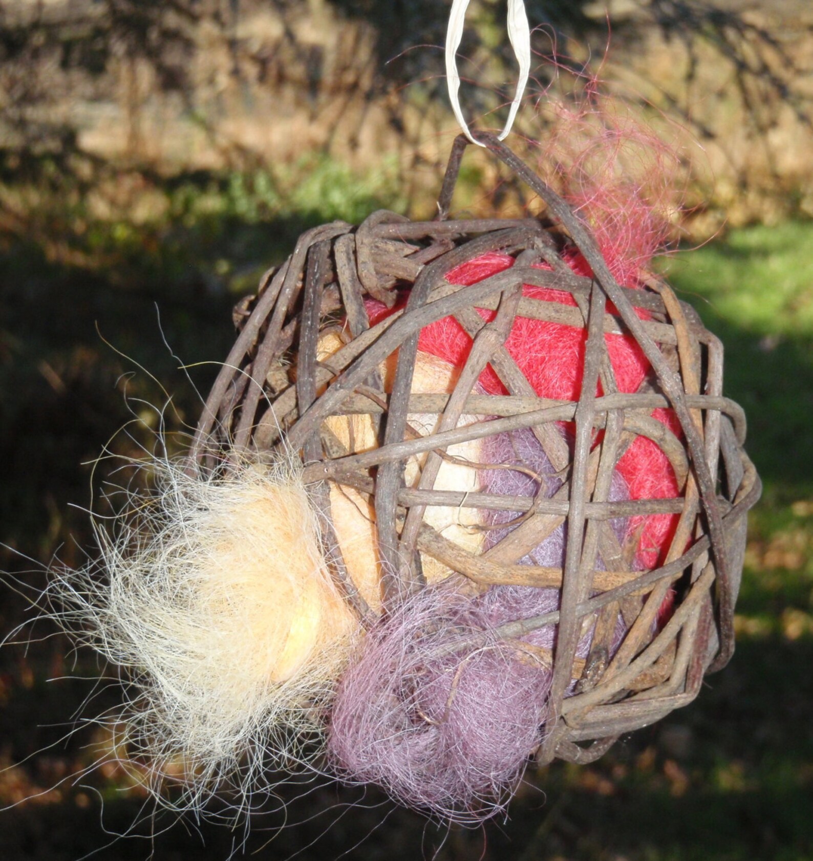 Bird Nesting Ball- Natural Llama & Alpaca Fiber - US Made - Gift ...
