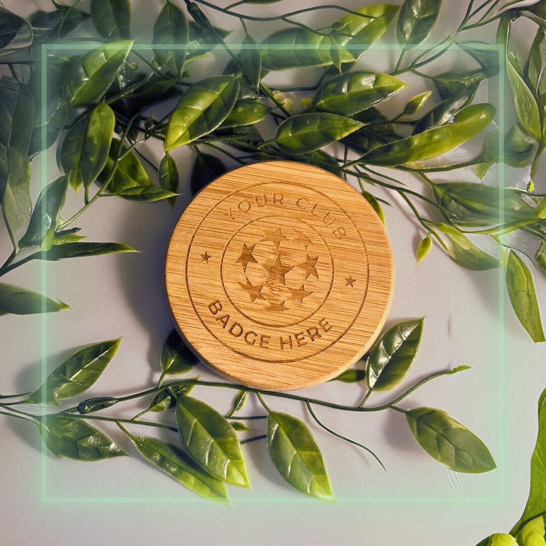 Personalised Wooden Football Coasters Set, Custom Beer Mats for Sport ...
