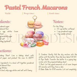 Editable Recipe Card Template, Bakers Recipe, Minimalist Recipe Card ...