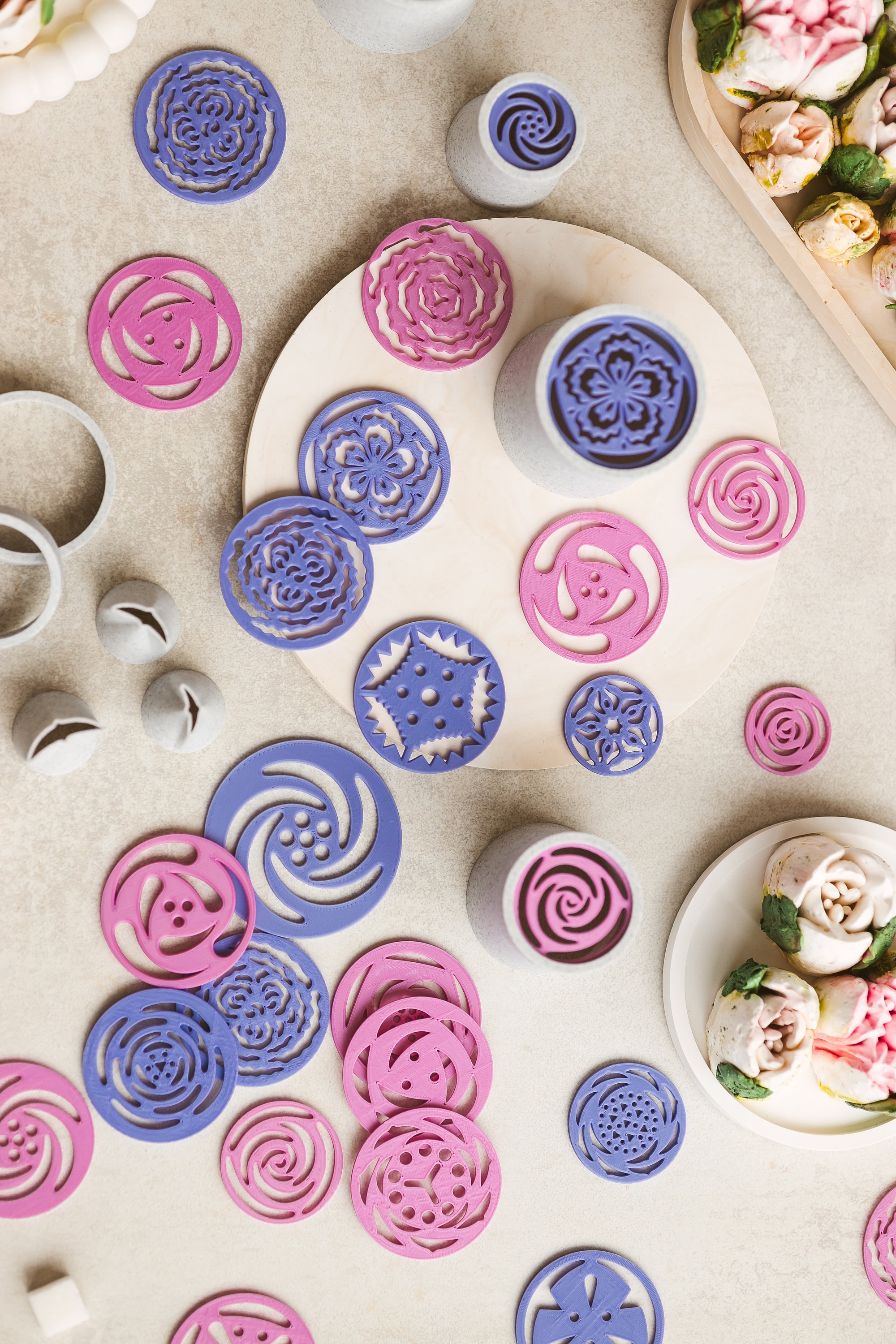 Zephyr Flower Pattern Plate, Marshmallow Bouquets, Cake Cupcake ...