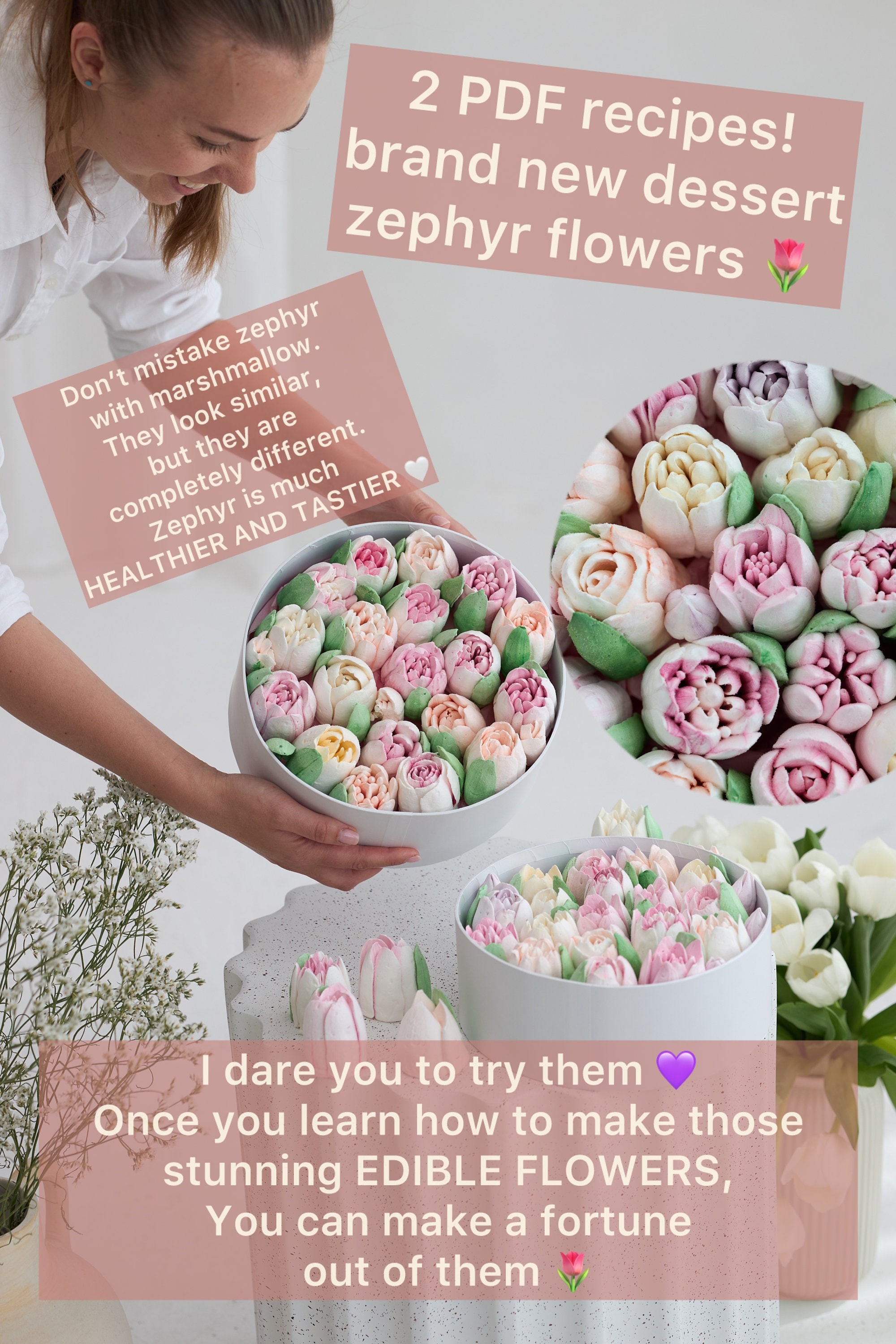 PDF Marshmallow Flower Recipe Digital, Apple Puree and Juice, Fluffy ...