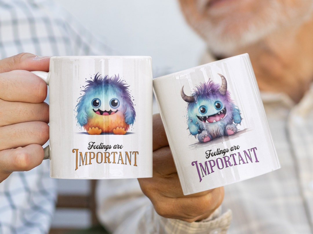 Feelings Are Important Cuddly Monsters Ceramic Mug, 11oz Emotional ...