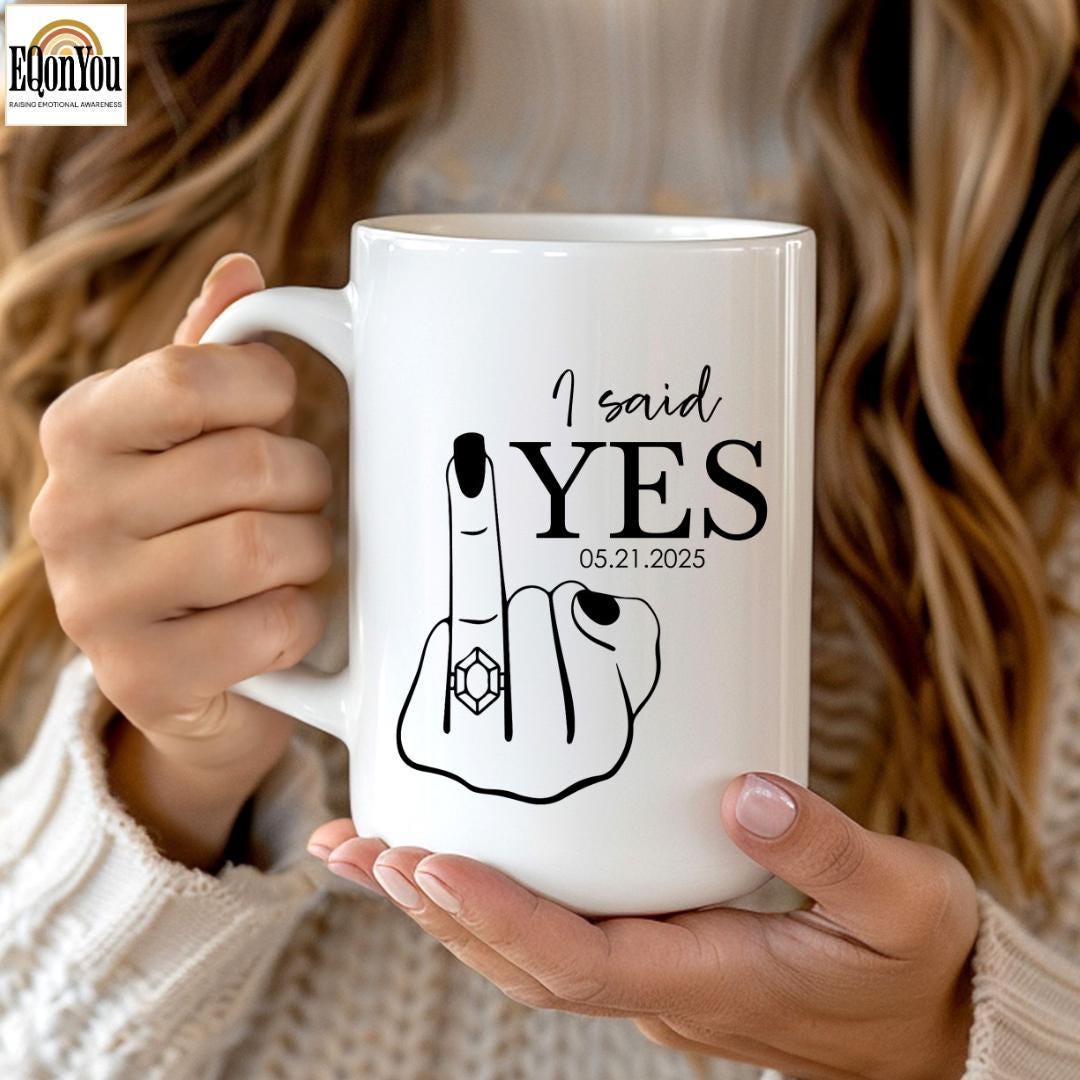 Custom I Said Yes Mug, Personalized Wedding Proposal Mug, Fiancee Mug ...