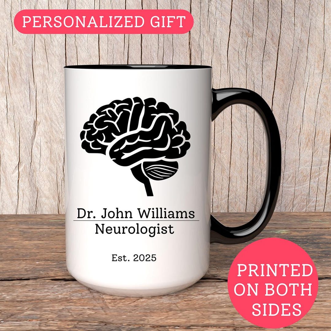 Personalized Neurologist Brain Mug, Custom Mug, Personalized Name Mug ...