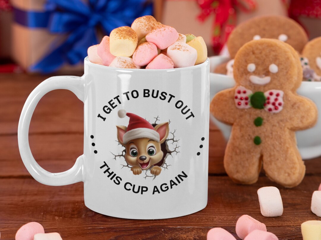 I Get to Bust Out This Cup Again Baby Reindeer - White Ceramic Mug 11oz ...