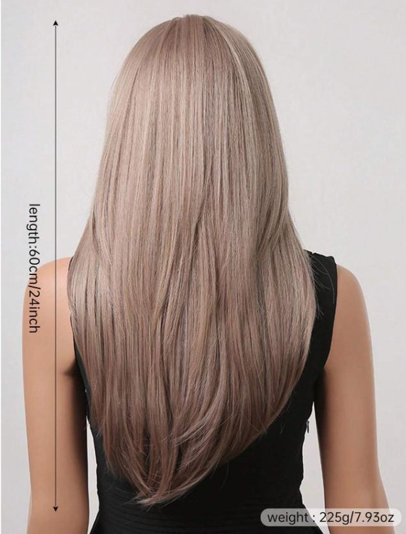 Blonde Wigs for Women,long Layered Wigs With Bangs Heat Resistant ...