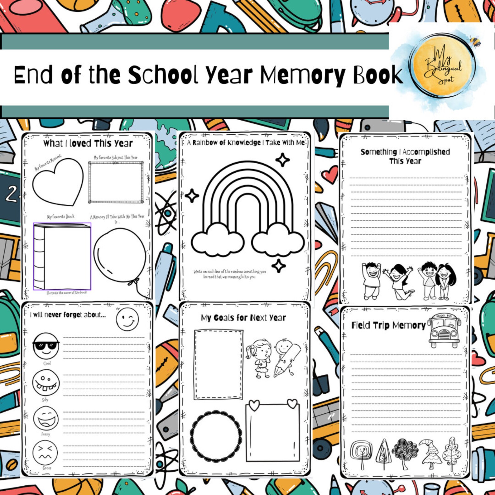 End of the School Year Memory Book - Etsy