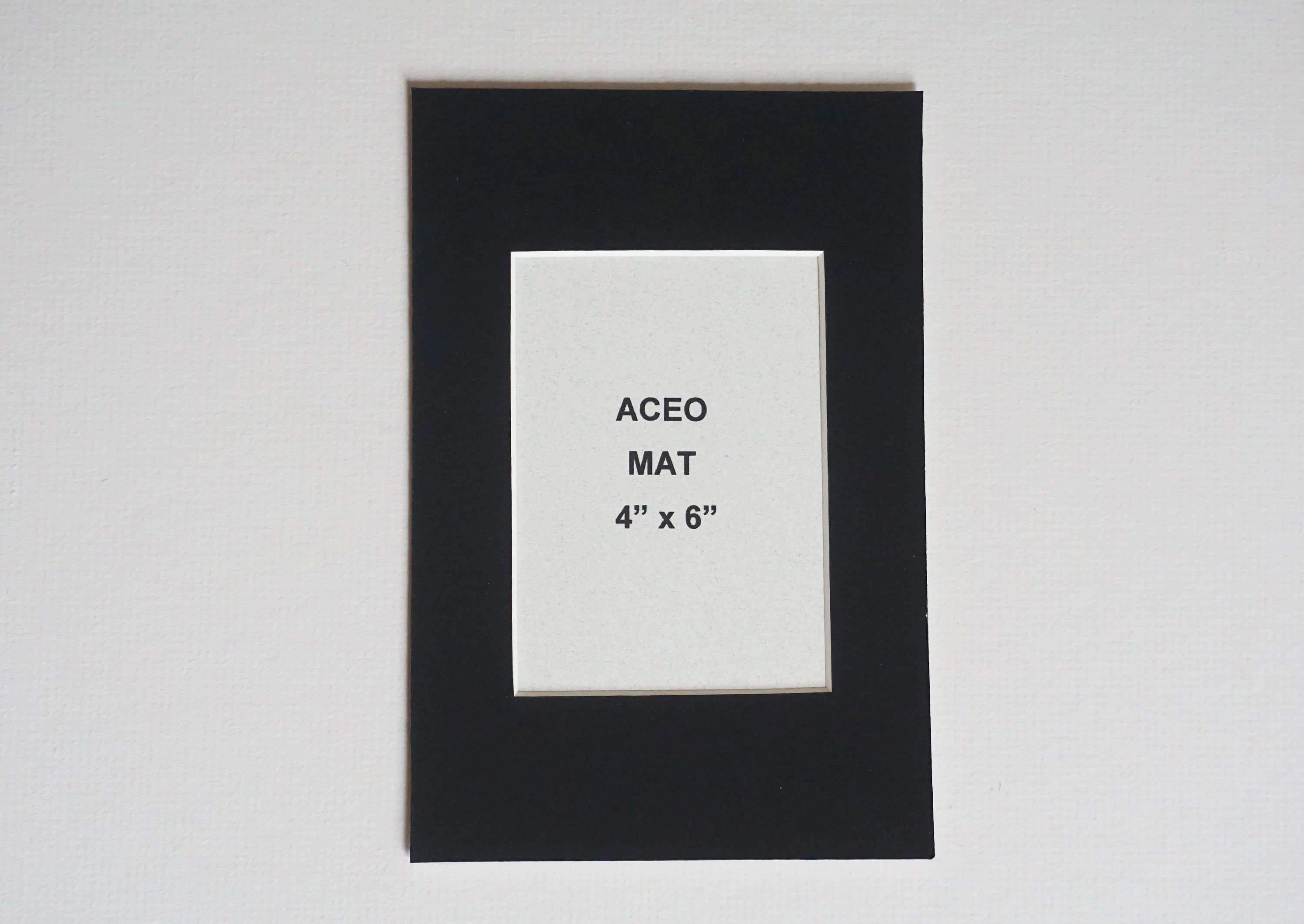 ACEO Mat 4x6 Inch Frame Mat Art Card Mat Artist Trading Card Mat White ...
