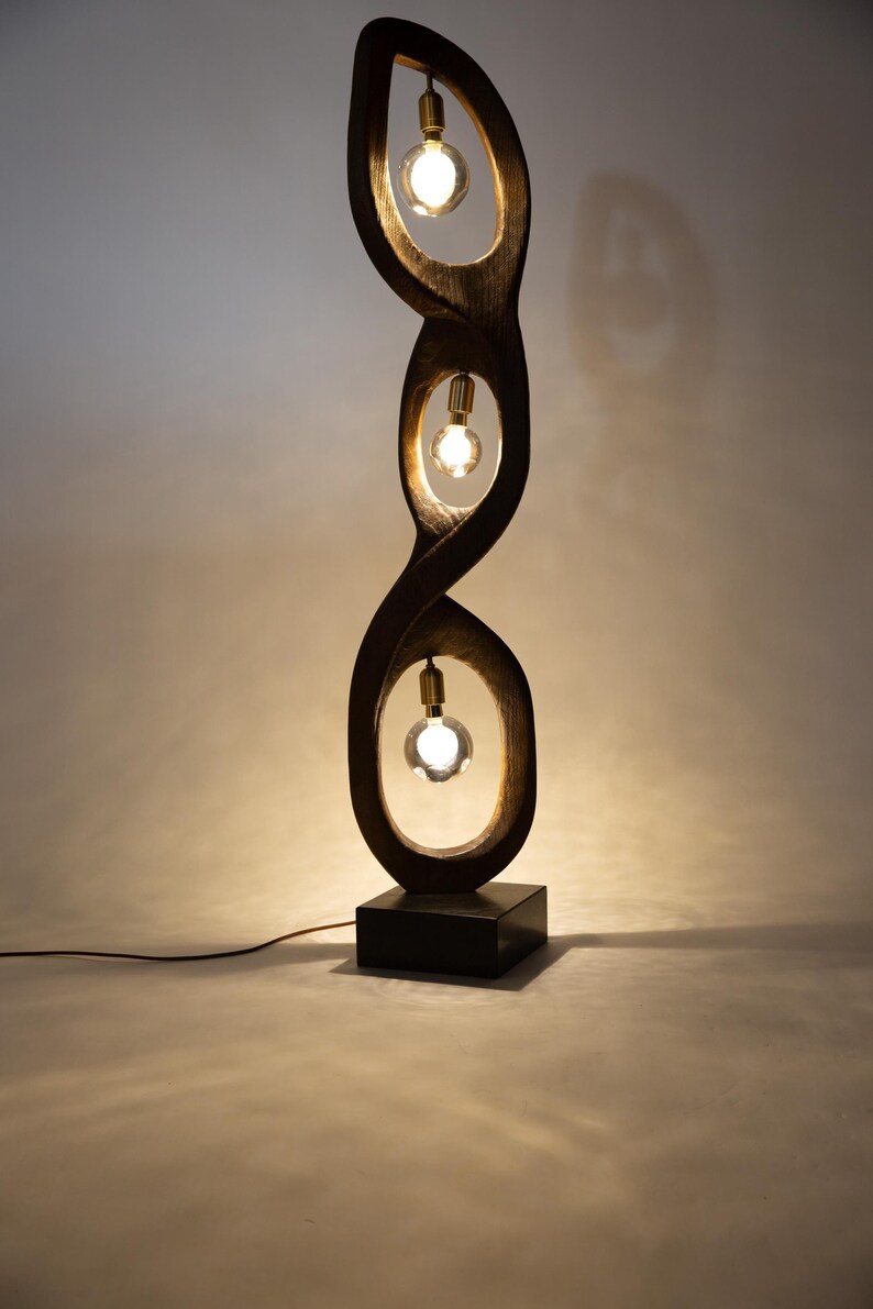 Wooden Floor Lamp Minimalist Natural Wood Design, Perfect for Living ...