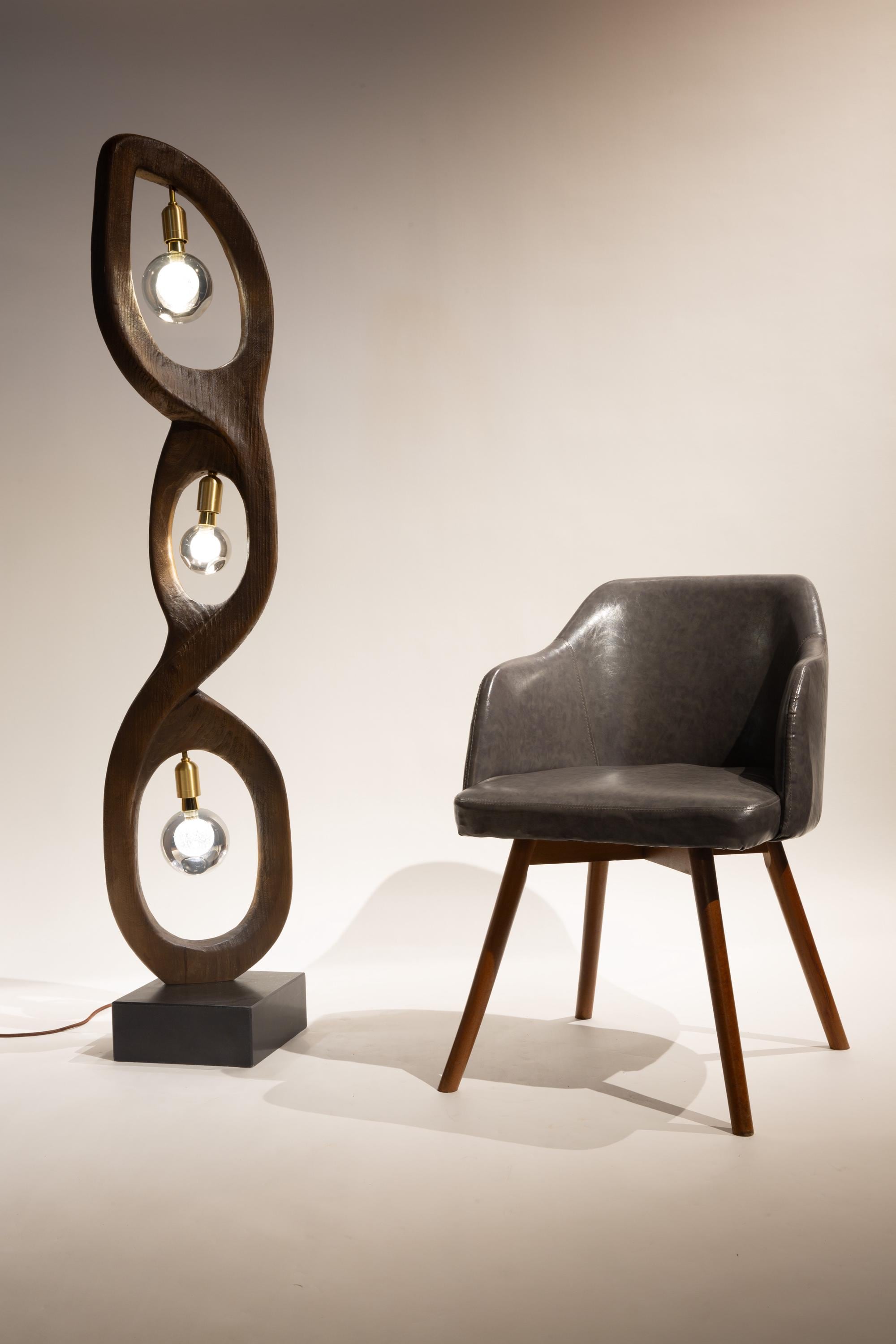 Wooden Floor Lamp Minimalist Natural Wood Design, Perfect for Living ...