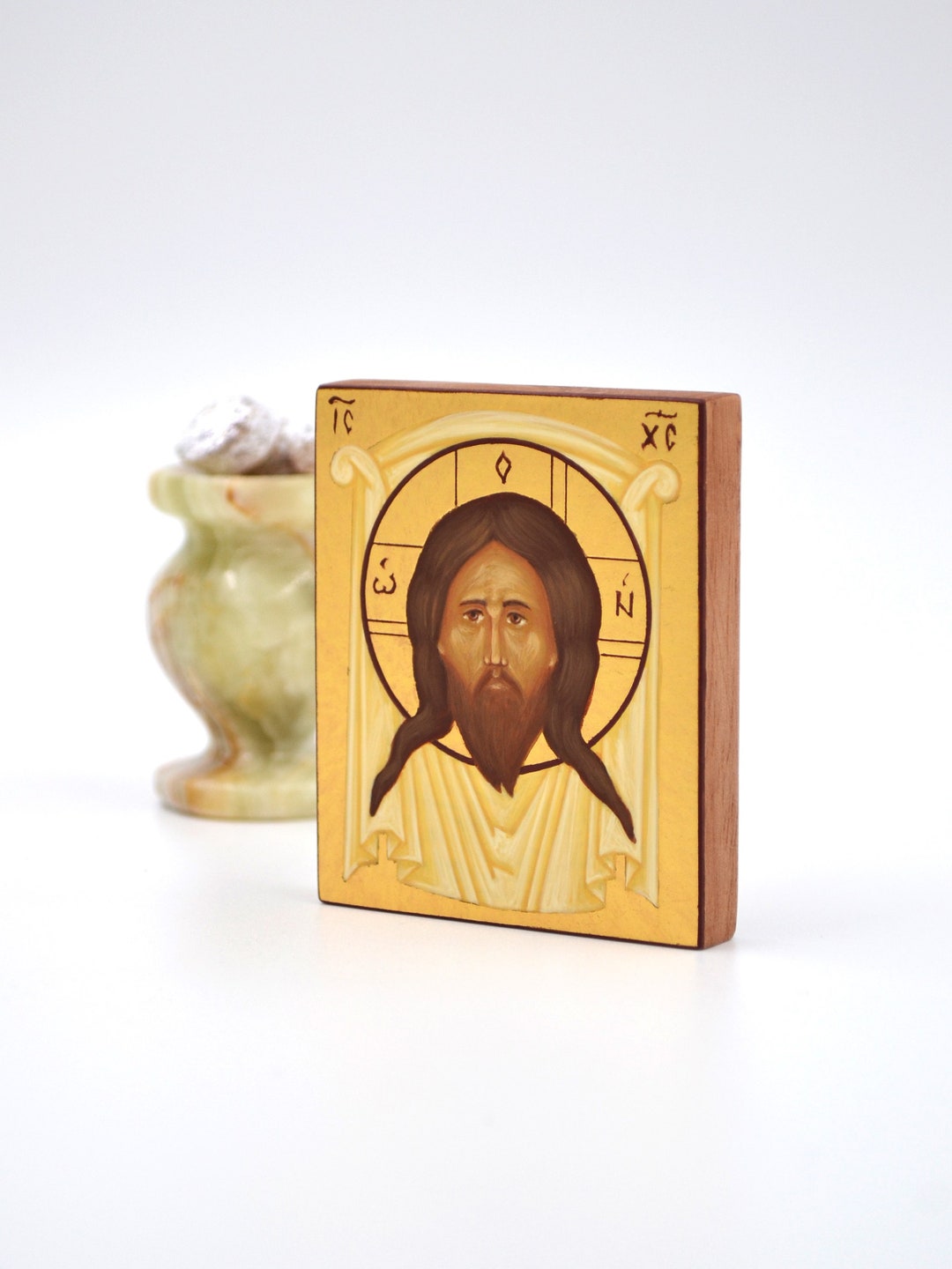 Jesus Christ Travel Size Icon Hand Painted Icon Orthodox Icon Mandylion ...