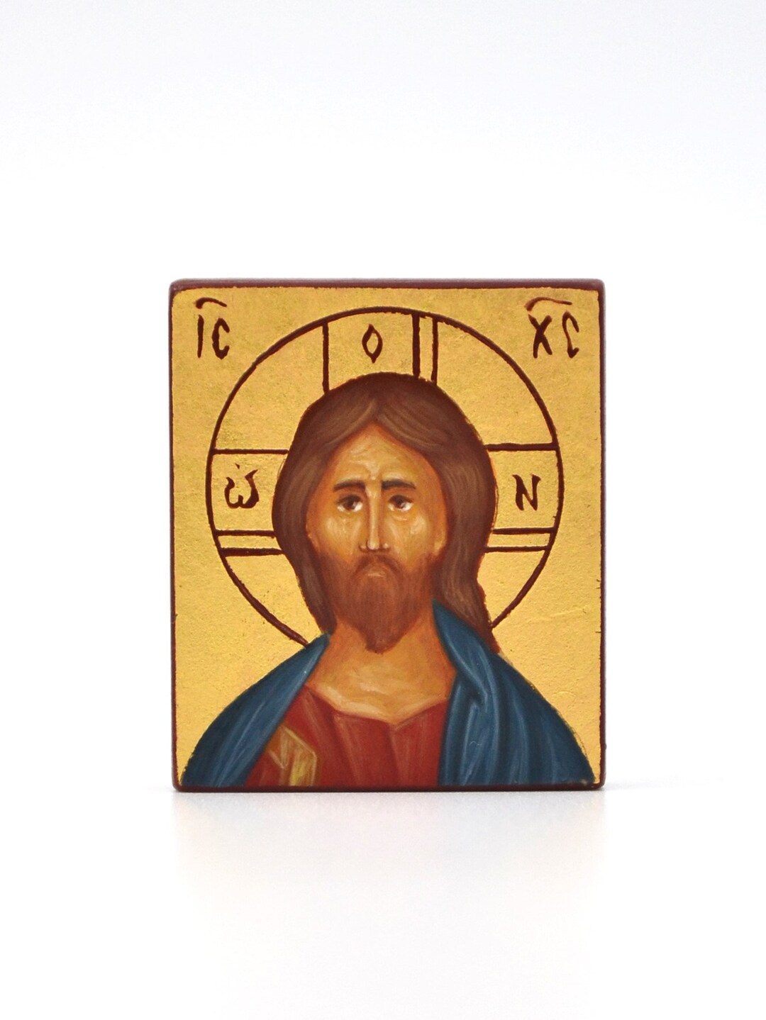 Jesus Christ Travel Size Icon Hand Painted Icon Orthodox Icon Miniature ...