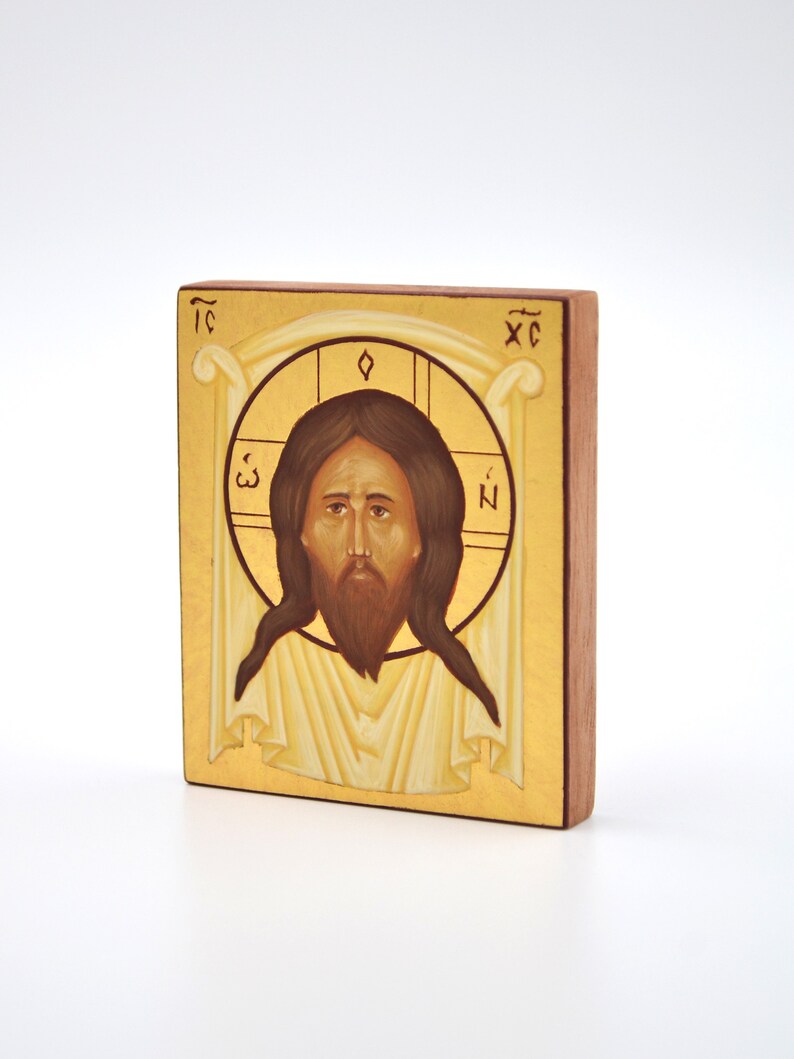 Jesus Christ Travel Size Icon Hand Painted Icon Orthodox Icon Mandylion ...
