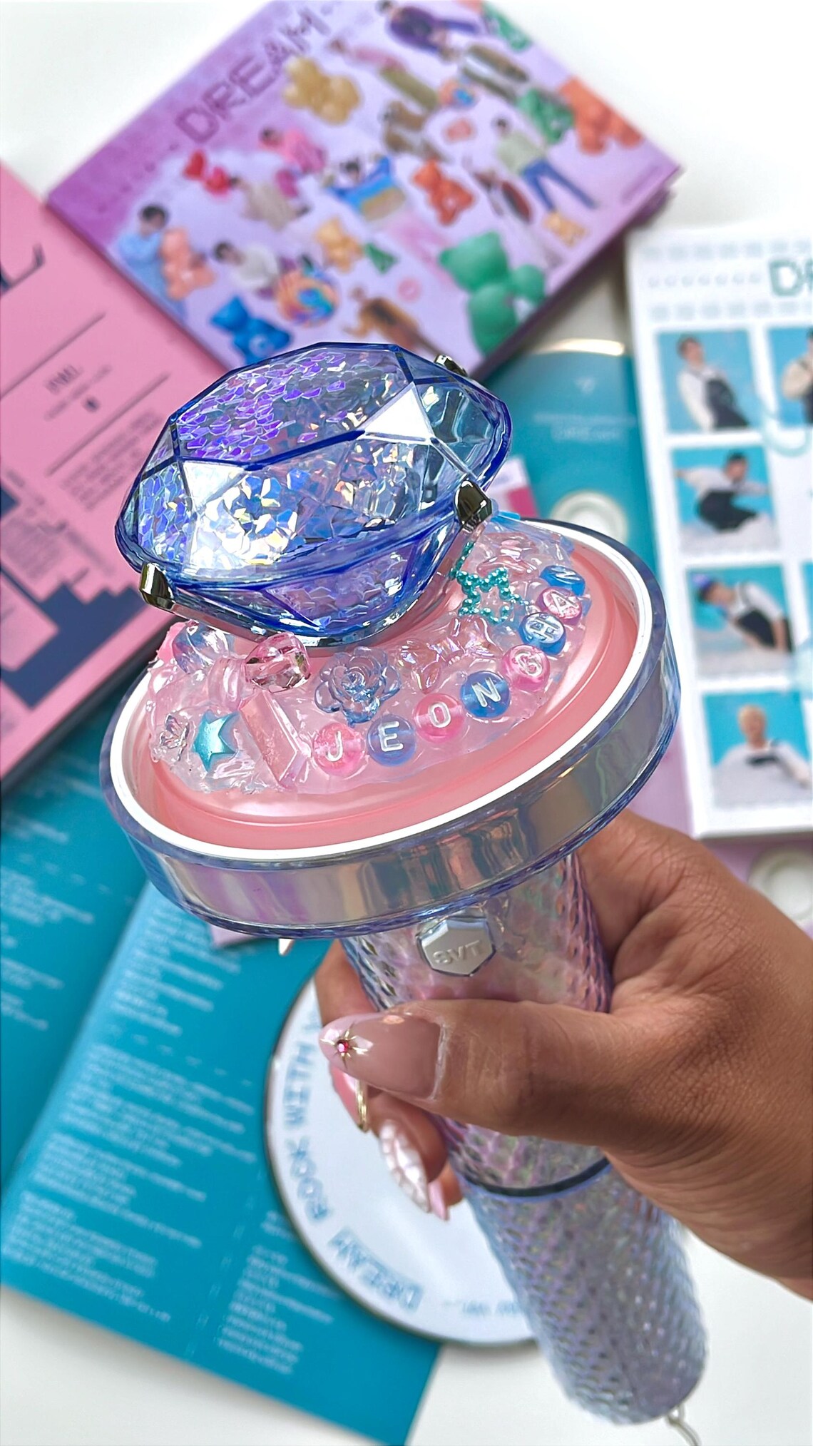 PREORDER Seventeen Member Rose Quartz & Serenity Caratbong Lightstick ...