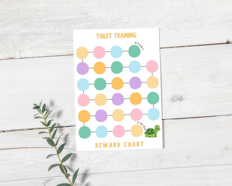 Turtle Toilet Training Reward Chart | for Kids | Instant Download PDF ...