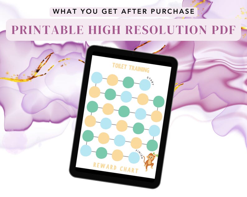 Monkey Toilet Training Reward Chart | for Kids | Instant Download PDF ...