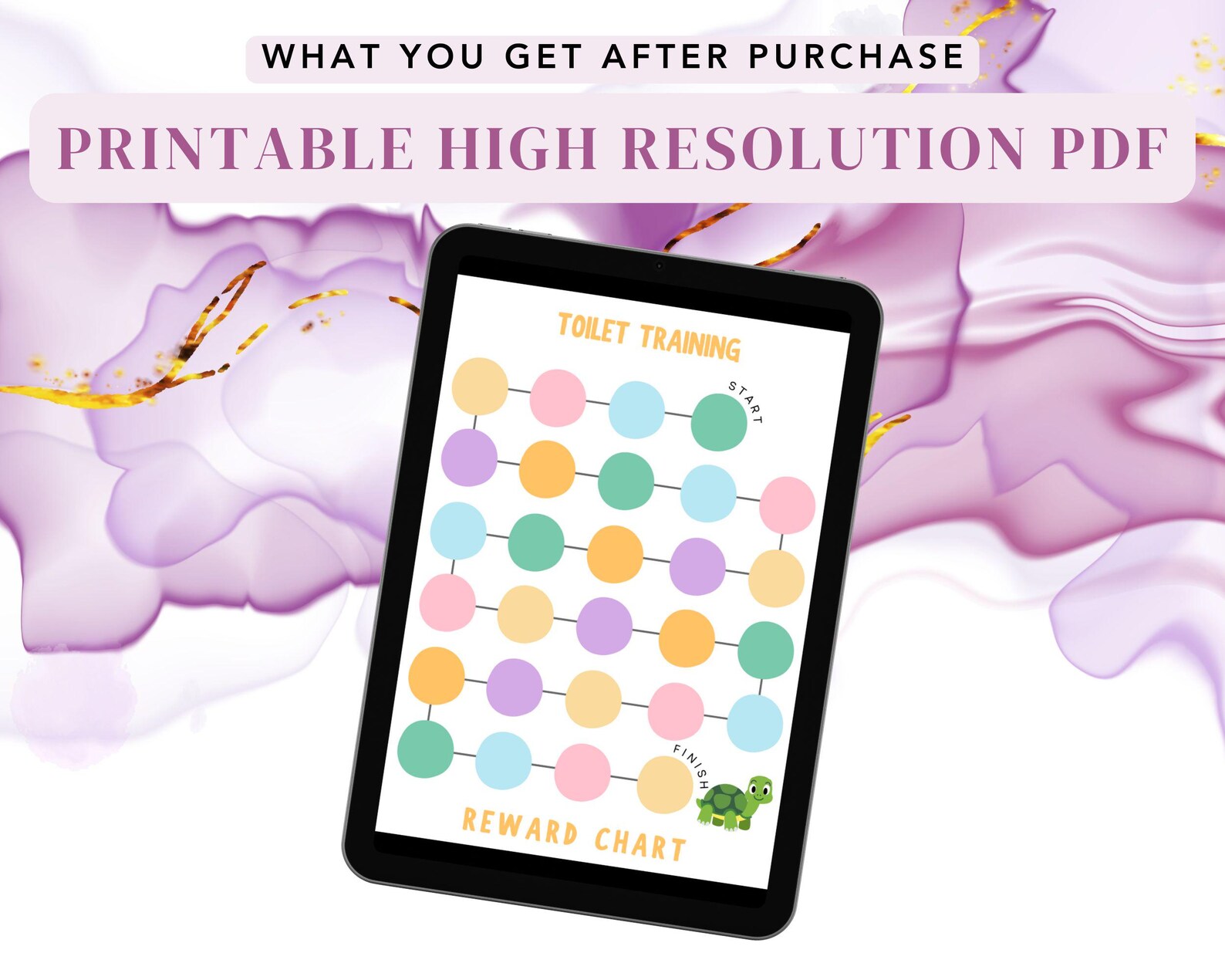 Turtle Toilet Training Reward Chart | for Kids | Instant Download PDF ...