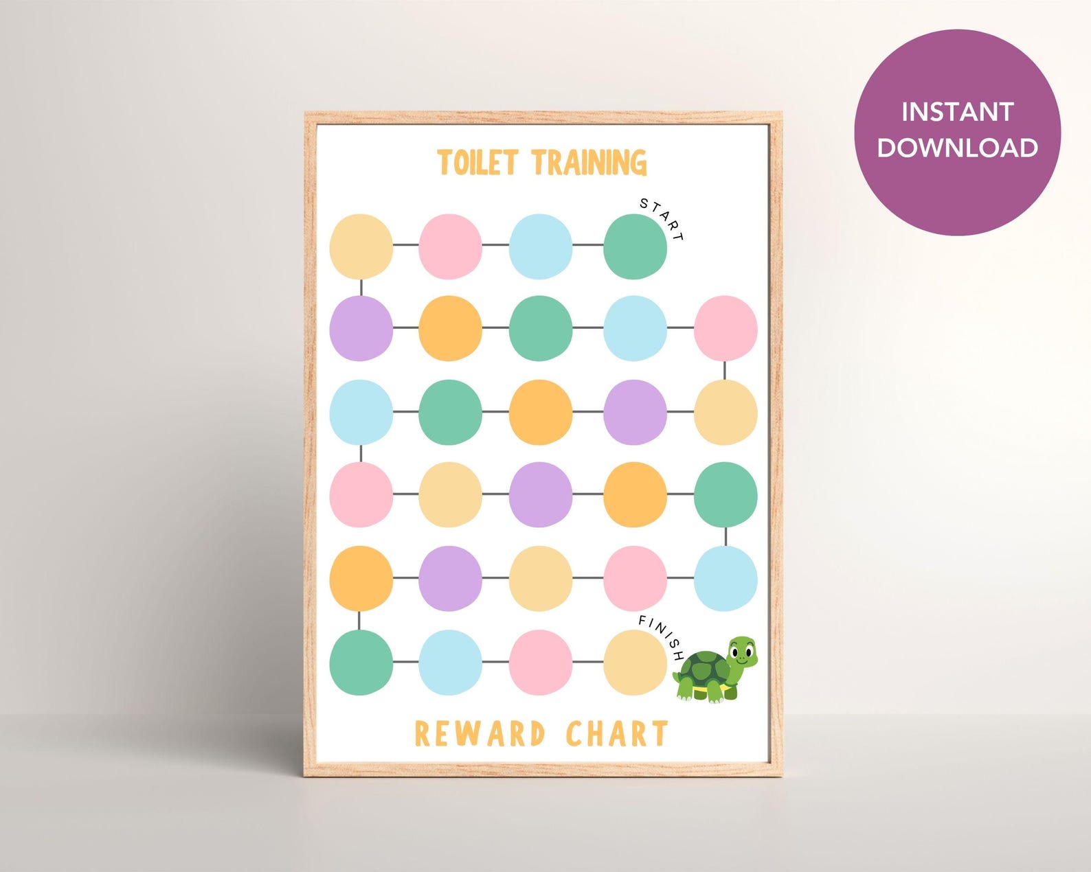 Turtle Toilet Training Reward Chart | for Kids | Instant Download PDF ...