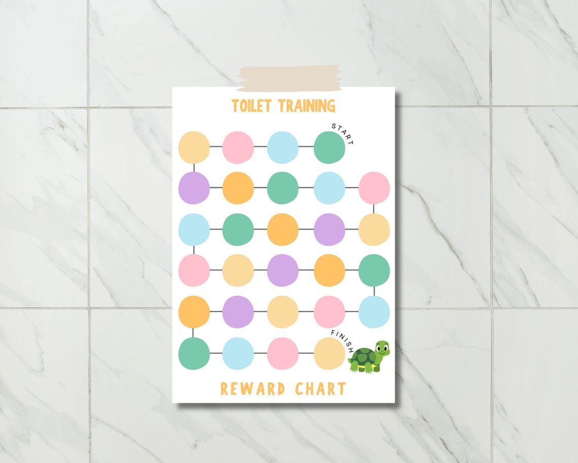Turtle Toilet Training Reward Chart | for Kids | Instant Download PDF ...