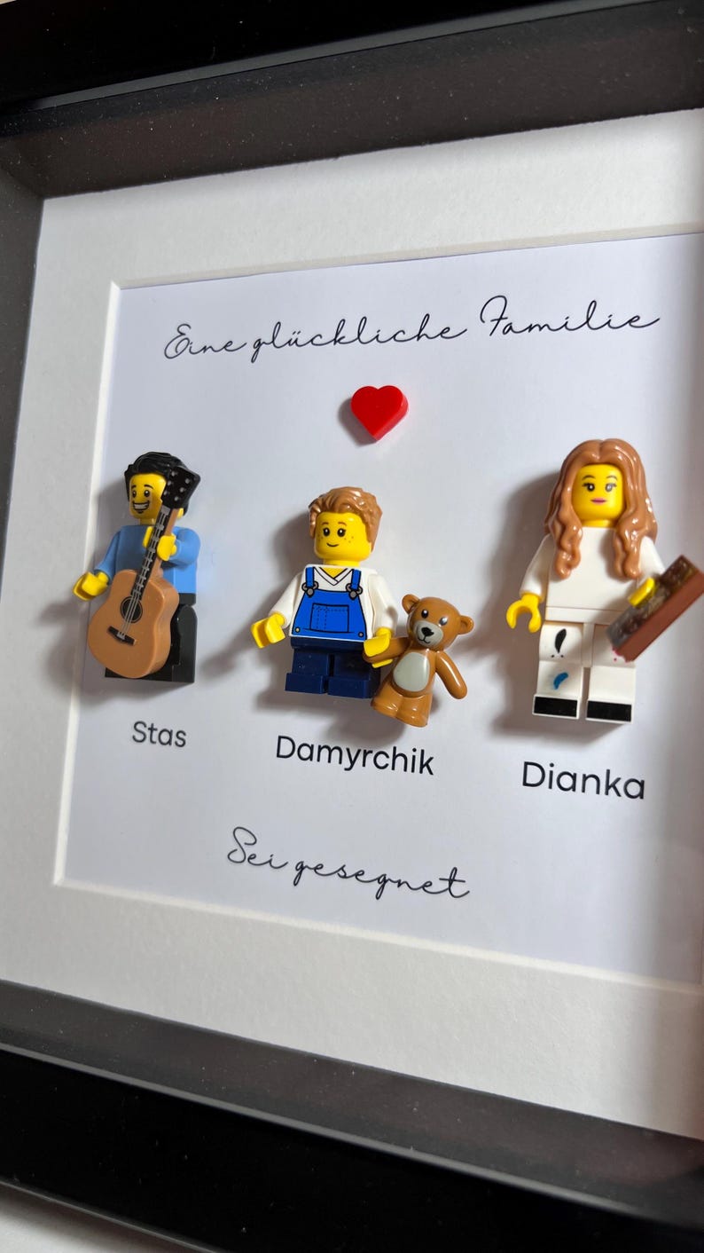 Custom LEGO Minifigure Family Portrait, Personalized Photo Frame - Etsy