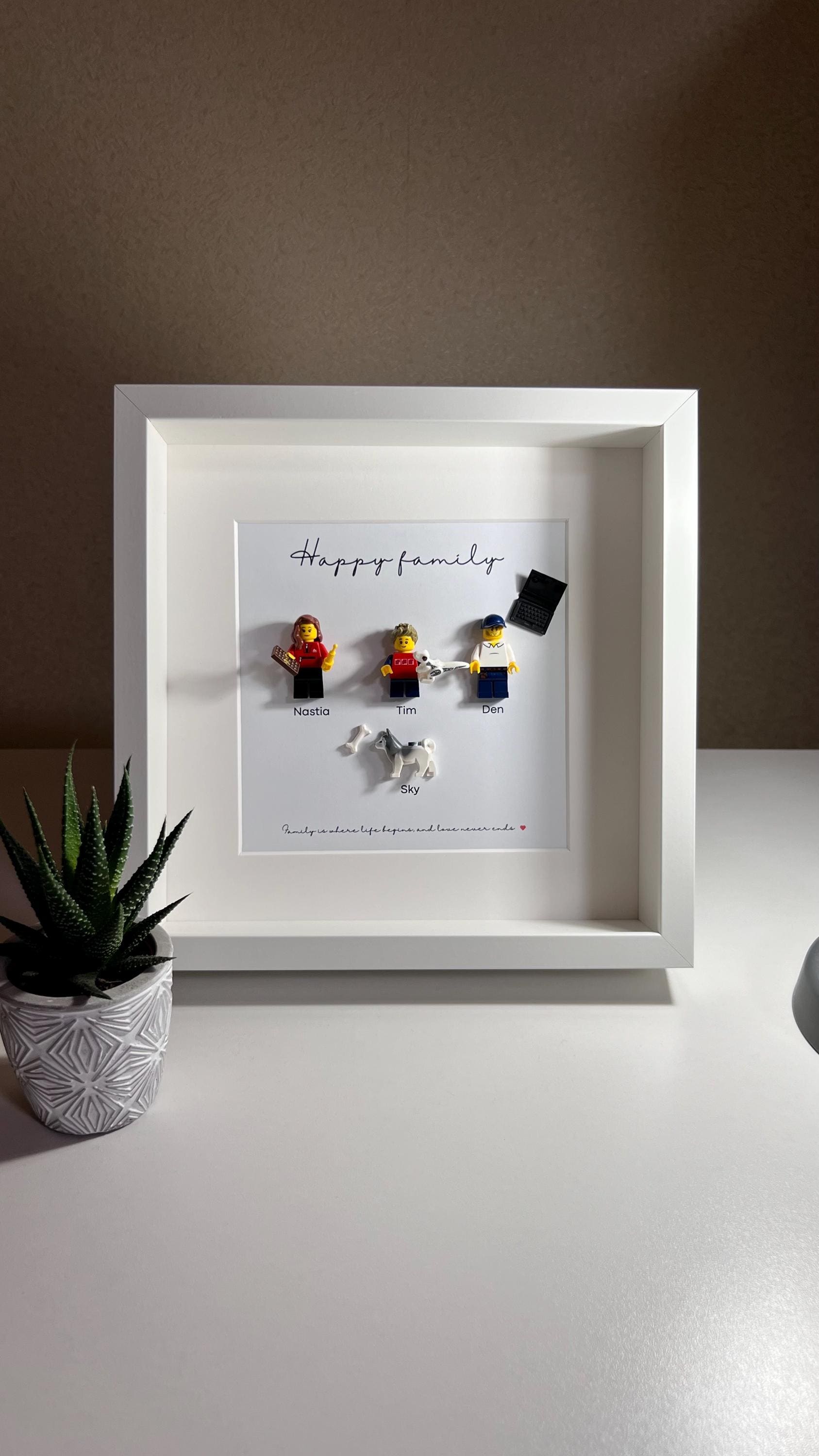 Custom LEGO Minifigure Family Portrait, Personalized Photo Frame - Etsy