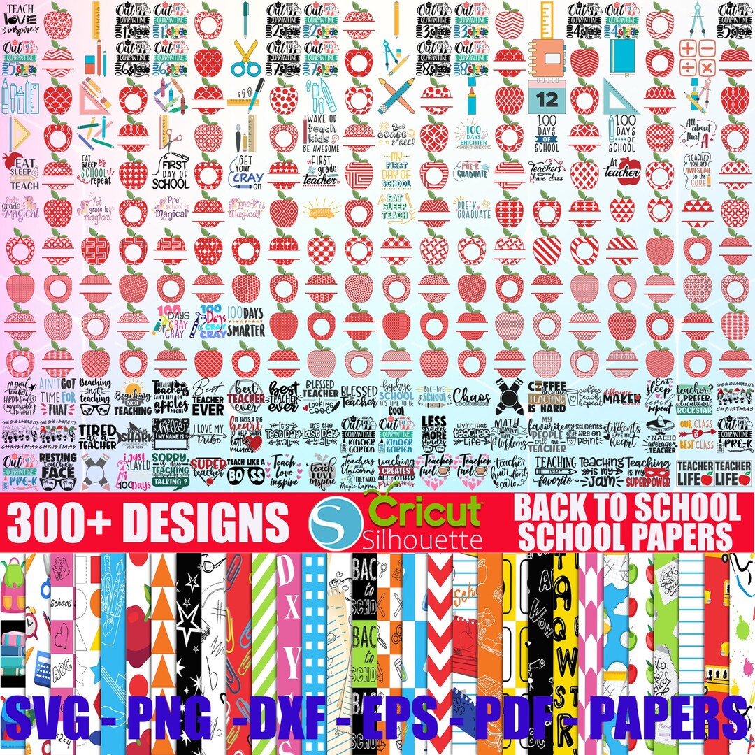 Back to School SVG Bundle, Teacher PNG, School Quote SVG, Classroom ...