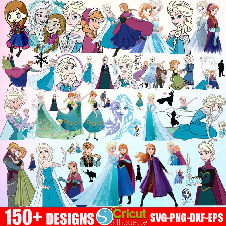 150+ FROZEN SVG - PNG Bundle, Elsa Svg, Frozen Png, Elsa, Olaf and Anna ...