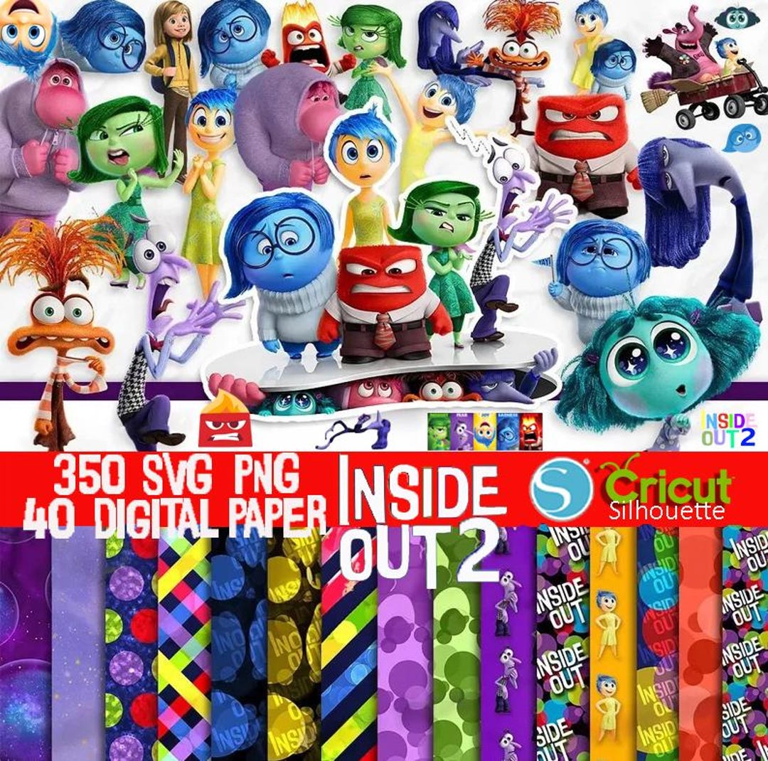 Inside Out 2 Clipart Bundle, Joy, Sadness, Anger & Anxiety PNG, Inside ...