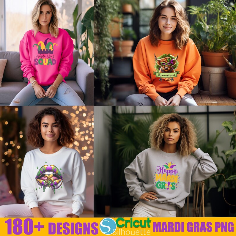 Mardi Gras SVG PNG Bundle, Carnival Party Clipart, Masquerade, Fat ...