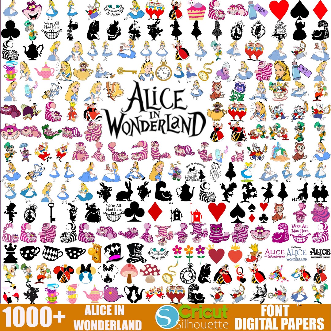 Alice in Wonderland Designs, Alice SVG PNG, Queen of Hearts Svg for ...