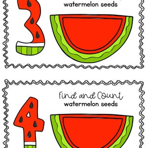 Watermelon Sensory Bin Activities Download (summer Counting & Number ...