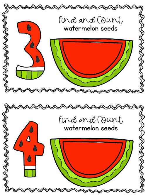 Watermelon Sensory Bin Activities Download (summer Counting & Number ...