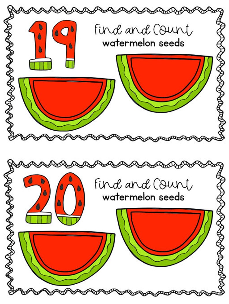 Watermelon Sensory Bin Activities Download (summer Counting & Number ...