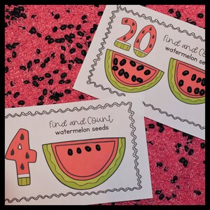 Watermelon Sensory Bin Activities Download (summer Counting & Number ...