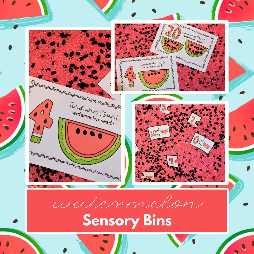 Watermelon Sensory Bin Activities Download (summer Counting & Number ...