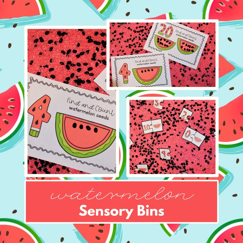 Watermelon Sensory Bin Activities Download (summer Counting & Number ...