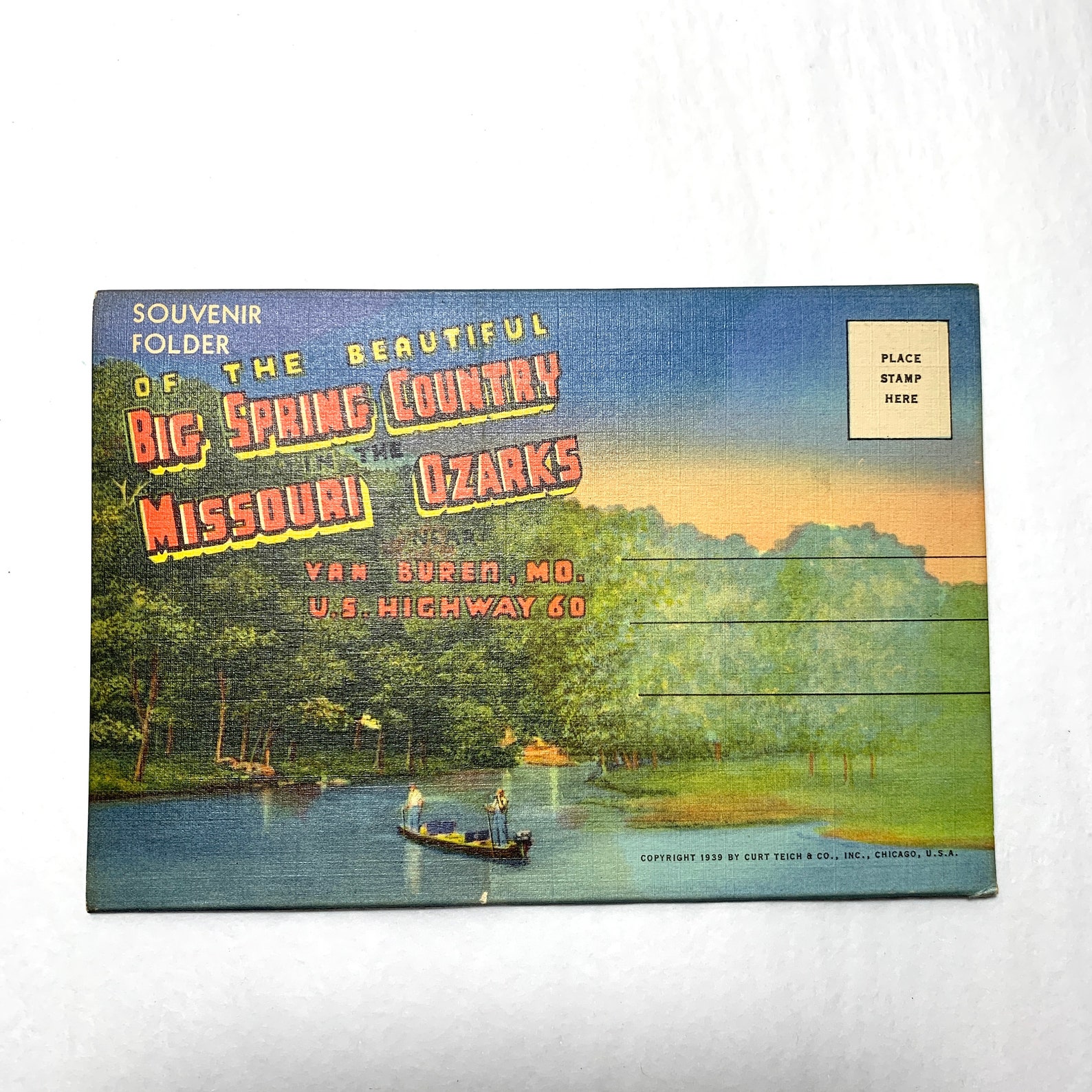 Vintage Big Spring Country Missouri Ozarks Souvenir Folder Fold Out ...