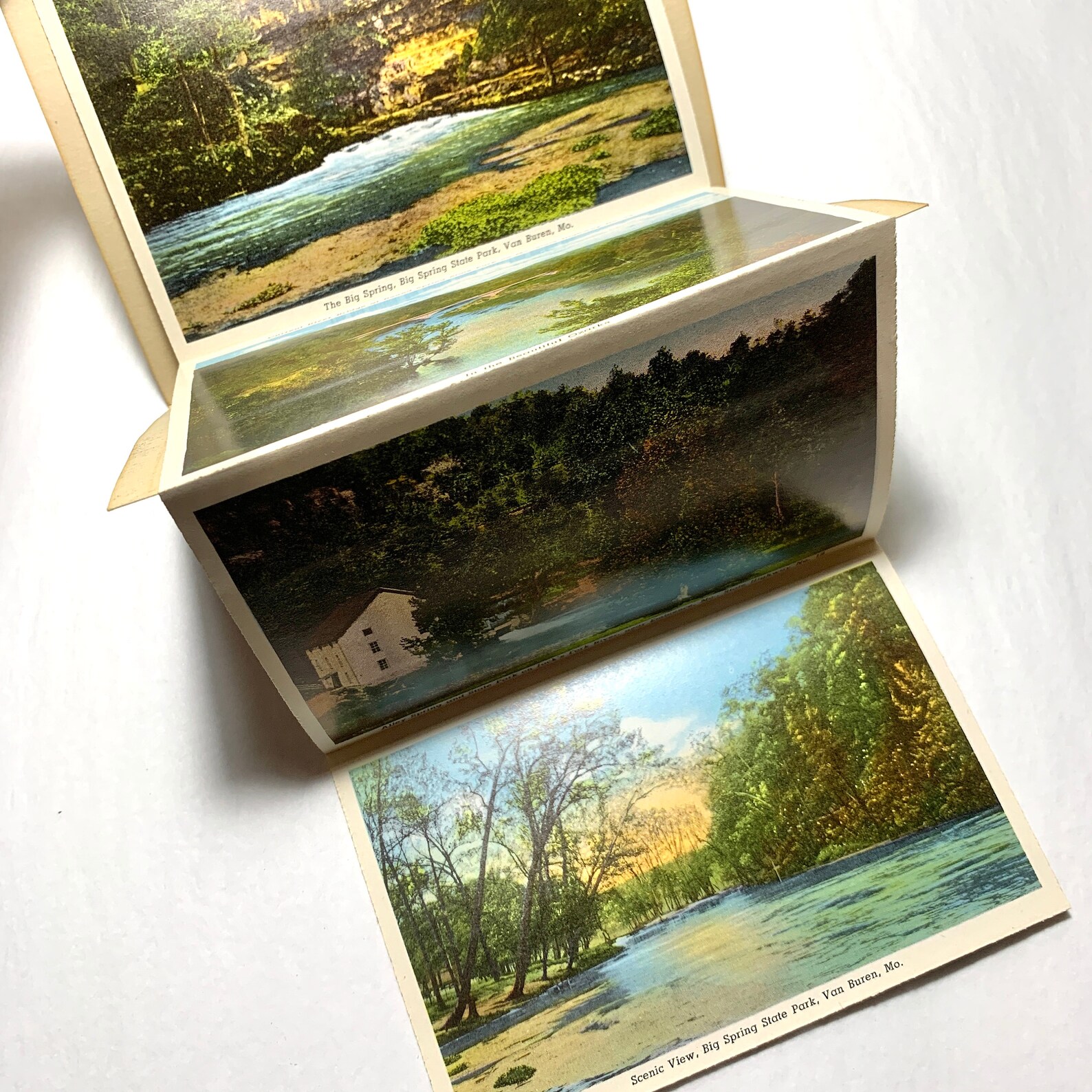 Vintage Big Spring Country Missouri Ozarks Souvenir Folder Fold Out ...
