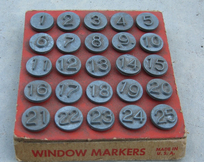 Set of 25 Vintage Window Marker Numbers Acro Numbering Tacks - Etsy