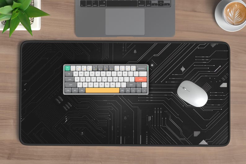 Black PCB Desk Mat - Stylish Large Mousepad, Best Gift for Engineers ...