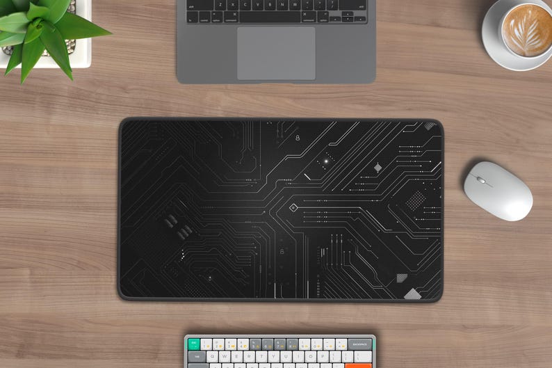 Black PCB Desk Mat - Stylish Large Mousepad, Best Gift for Engineers, Tech Enthusiasts - Etsy