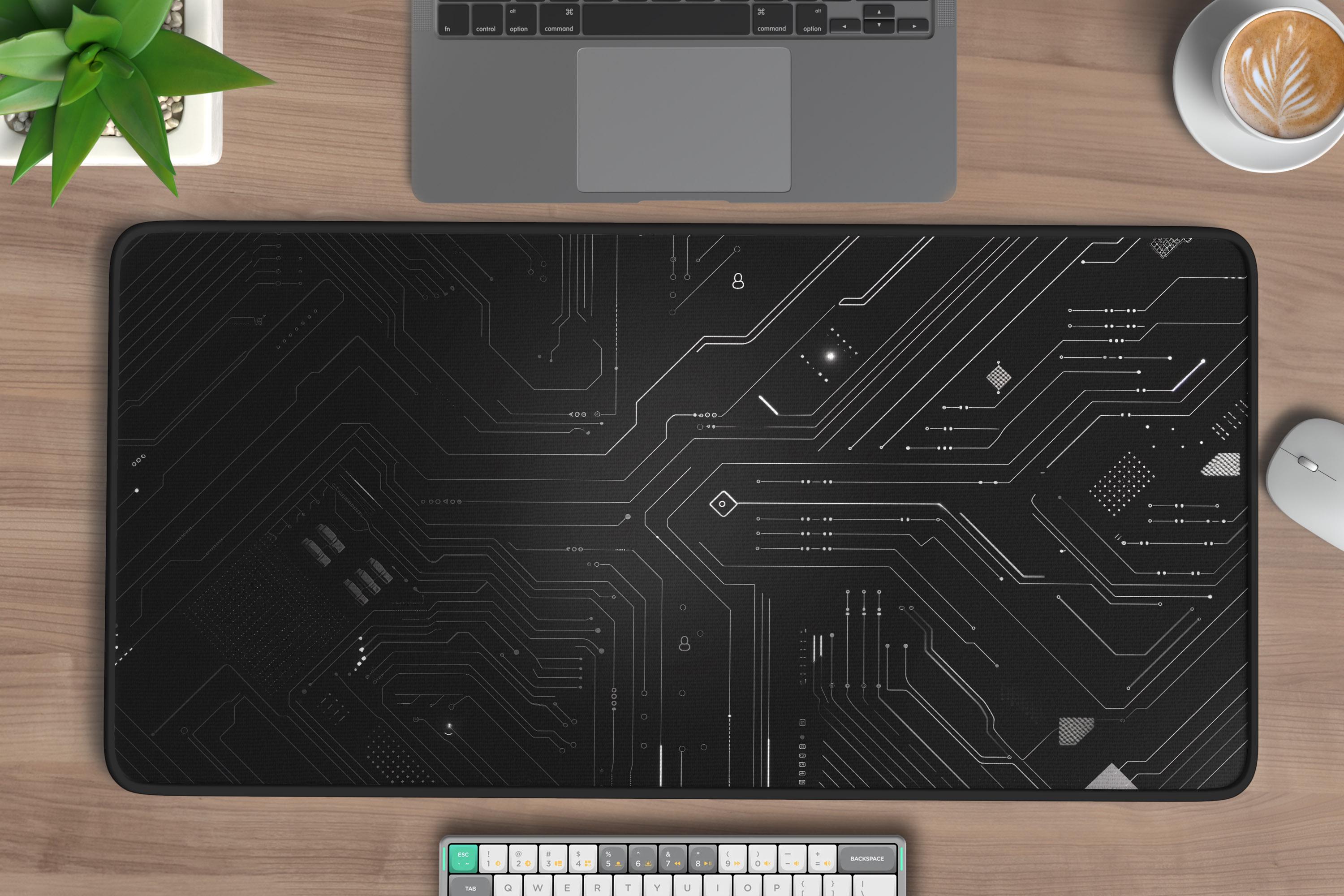Black PCB Desk Mat - Stylish Large Mousepad, Best Gift for Engineers ...