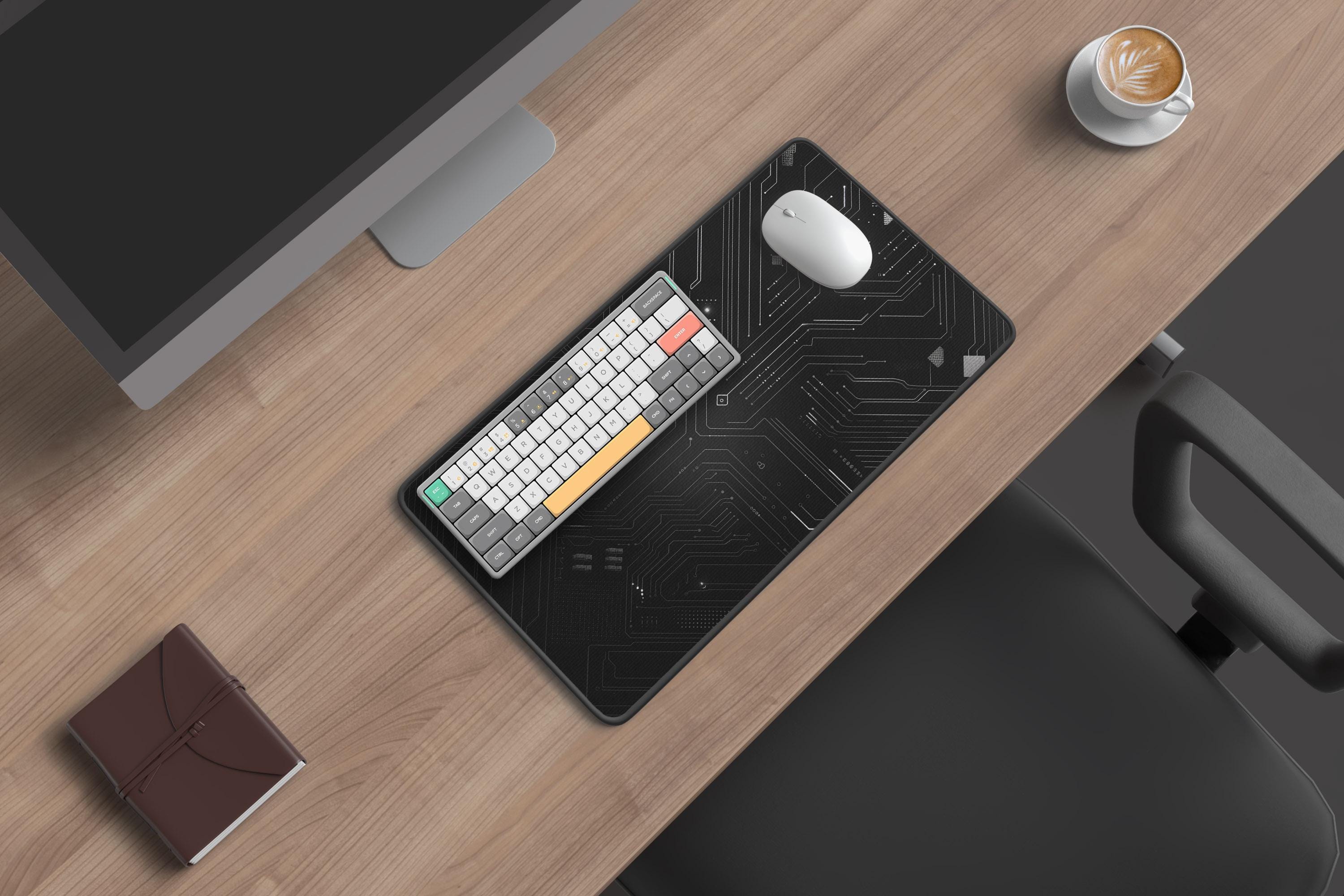 Black PCB Desk Mat - Stylish Large Mousepad, Best Gift for Engineers ...