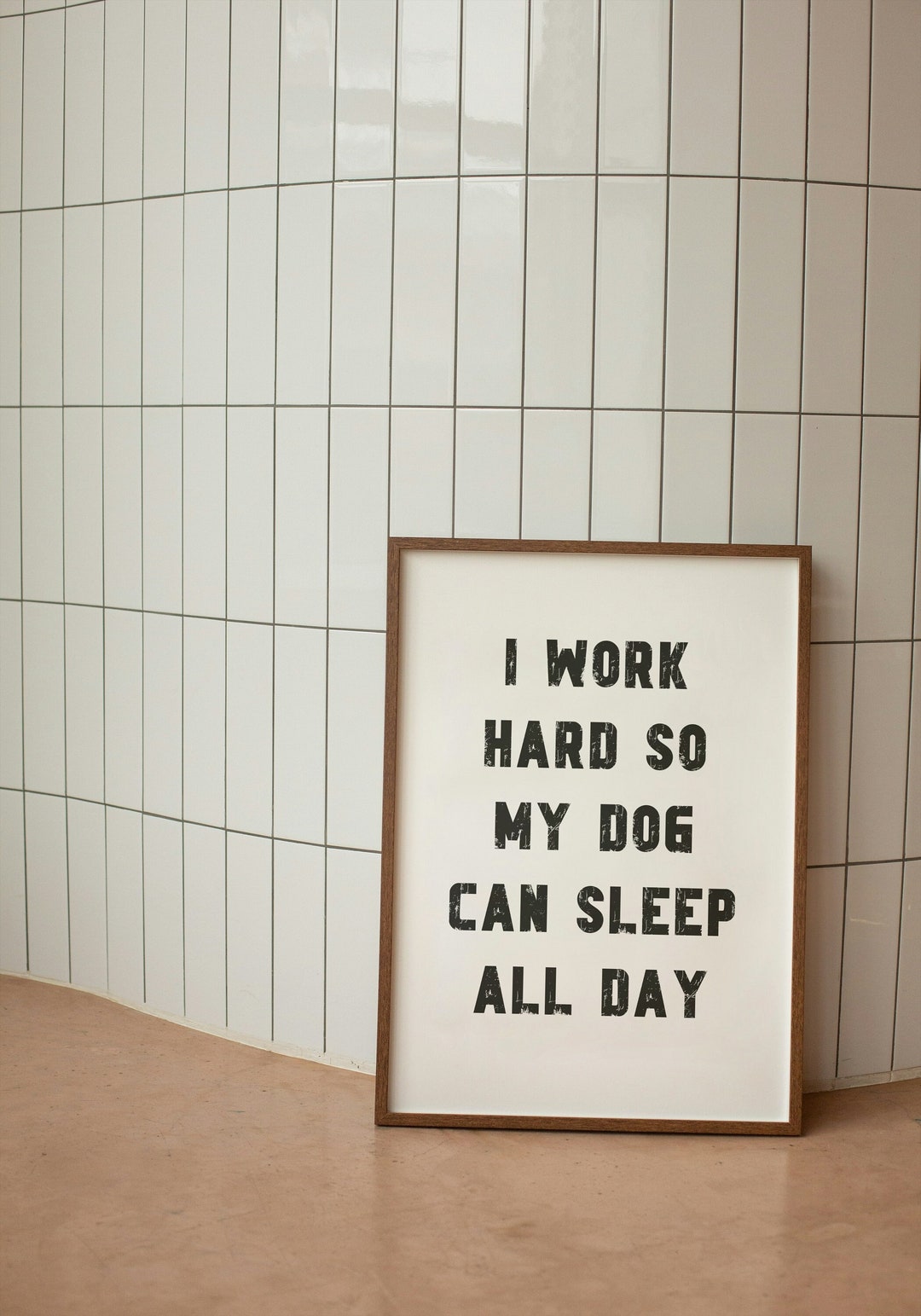 Digital Download I Work Hard so My Pet Poster Cheeky Wall Art Dog Quote ...