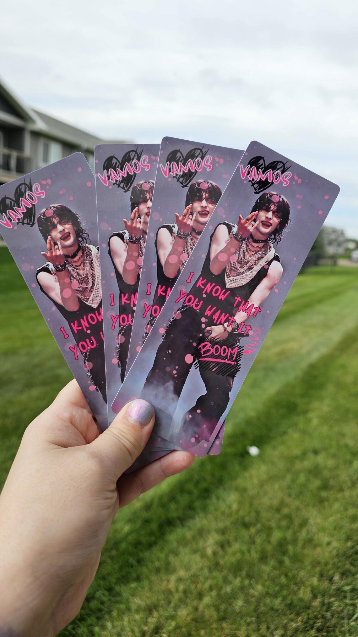 Stray Kids Hyunjin Chk Chk Boom Lyric / Skz Laminated Bookmark ...