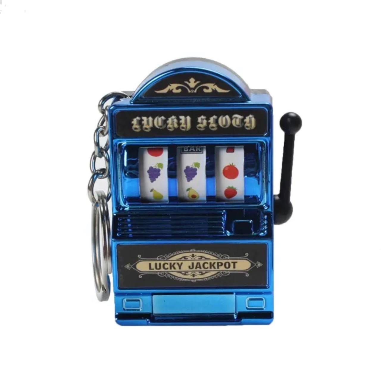Mini Casino Slot Machine Keychain Lucky Jackpot Functional Key Ring ...