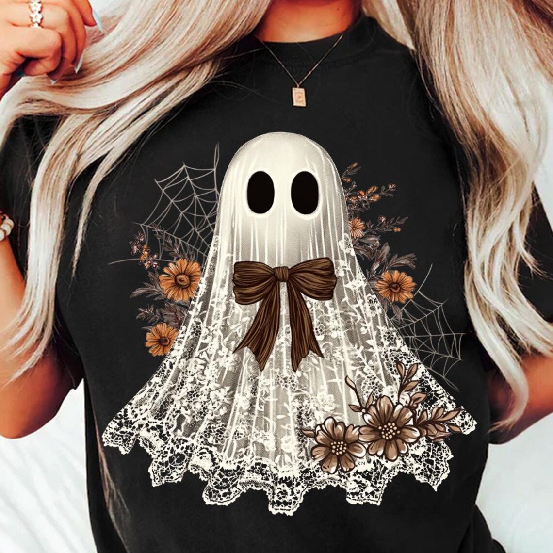 Halloween Lace Ghost Png, Spooky Coquette Png, Girly Ghost Lacey Ghost ...