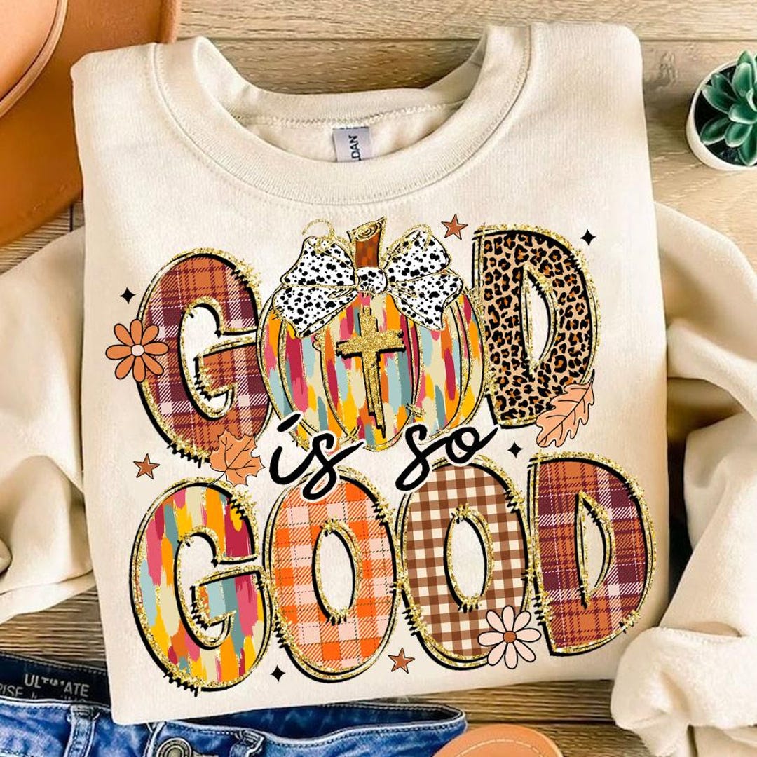 God is so Good Png, Fall Christian Png, Colorful Coquette Gold Glitter ...