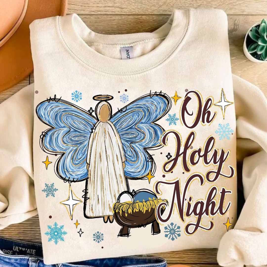 Oh Holy Night Png, Glory to God PNG, Angel God Png, Jesus Christmas ...